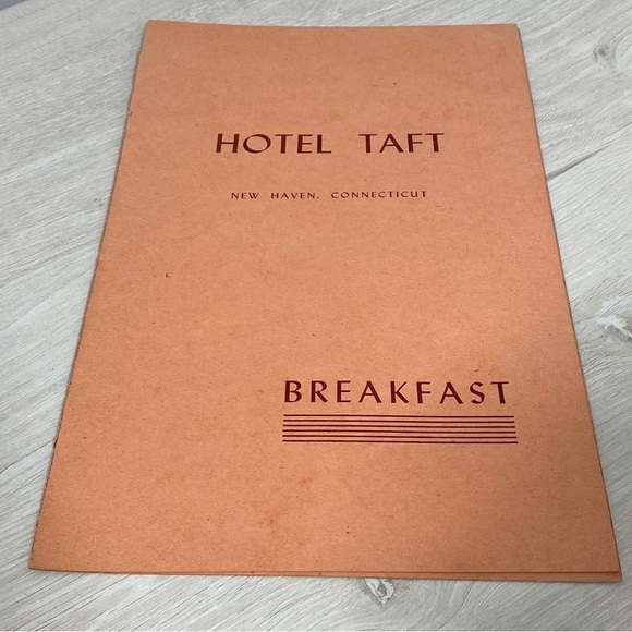 Hotel Taft | Office | Vintage Hotel Taft Breakfast Menu 94s 1950s New ...